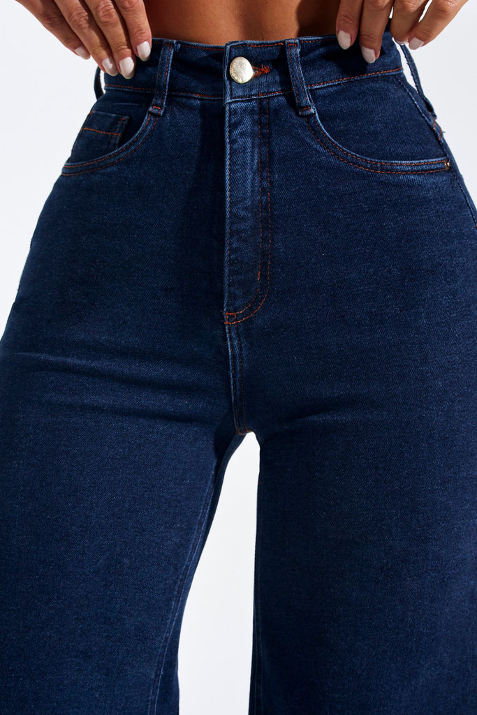 Calça Jeans Modeladora Luxury Pantalona Cós Super Alto – Modab