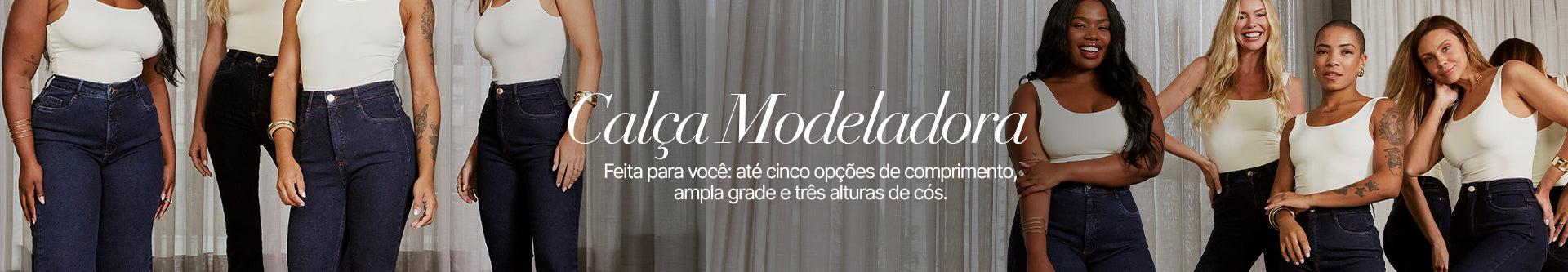 Calça Jeans Modeladora Modab | Compressão Abdominal e 5 Comprimentos