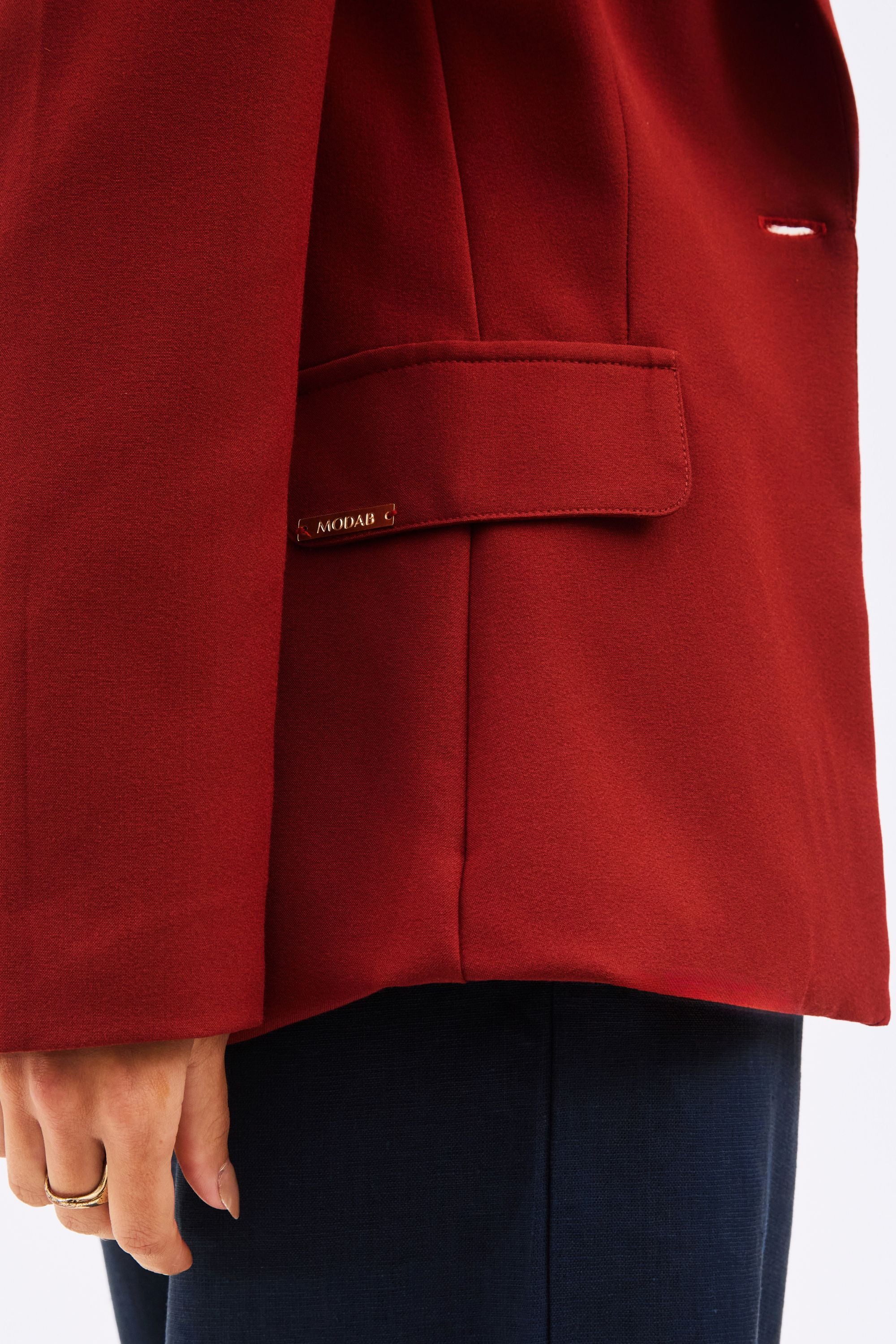 Blazer Feminino de Alfaiataria Estruturado Essence Marsala – Modab